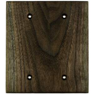 Black Walnut Wood Wall Plate - 2 Gang Blank Outlet Cover - Virgin ...