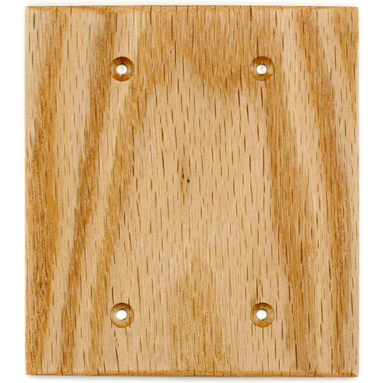 Handcrafted Oak Wood Outlet Covers