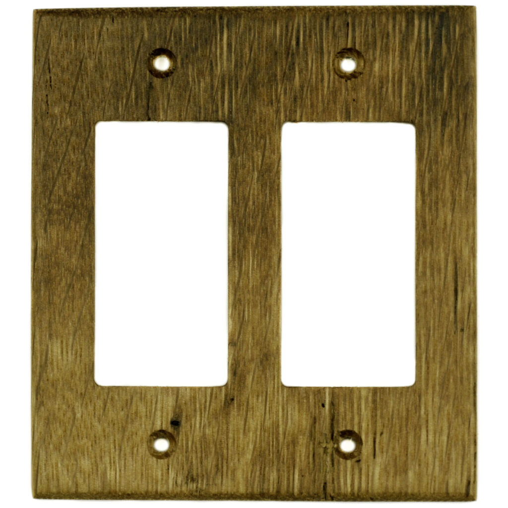 Oak Reclaimed Wood Wall Plate - 2 Gang GFCI-Decora Cover Plate - Virgin ...