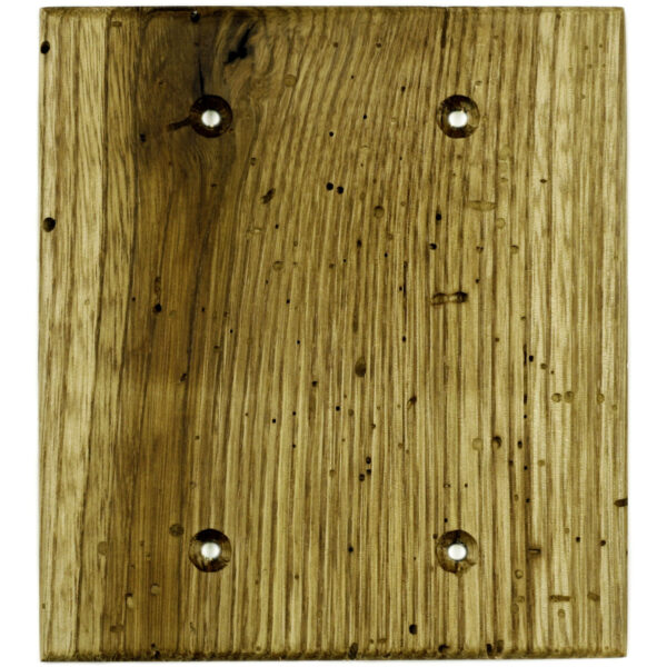 Oak Reclaimed Wood 2 Gang Blank Outlet Cover - Virgin Timber Lumber