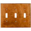 Cherry Wood Wall Plate - 3 Gang Light Switch Cover - Virgin Timber Lumber