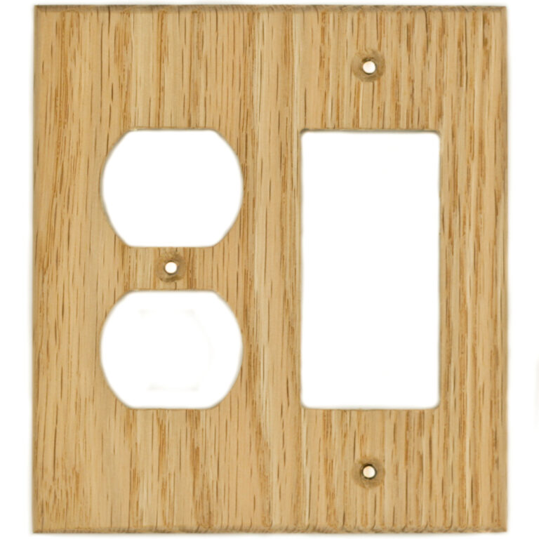 Maple Wood Wall Plate - 1 Gang Duplex Outlet Cover - Virgin Timber Lumber