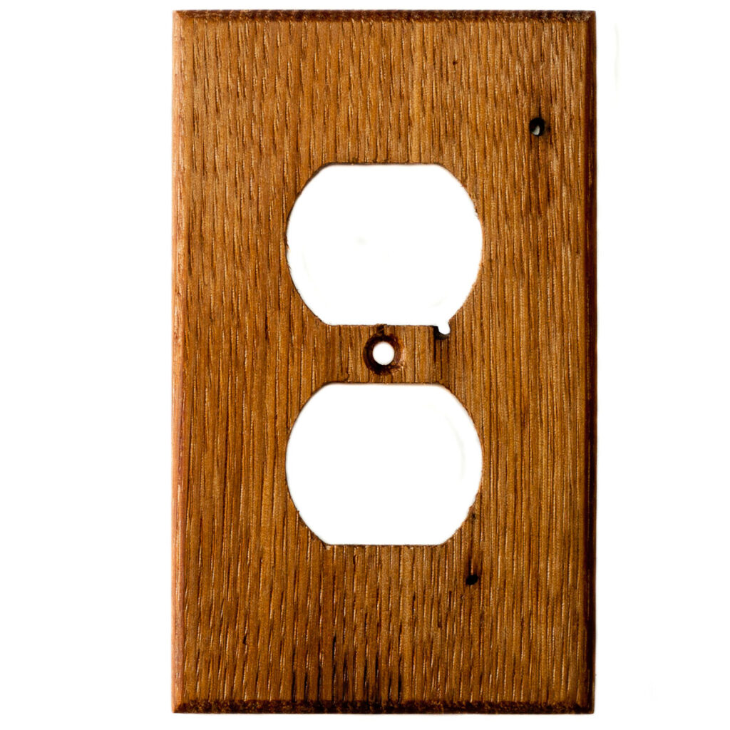 Black Walnut Wood Wall Plate - 1 Gang Duplex Outlet Cover - Virgin ...