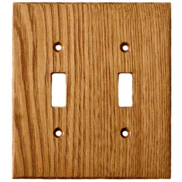 American Chestnut Wood Wall Plate - 2 Gang Light Switch Cover - Virgin ...