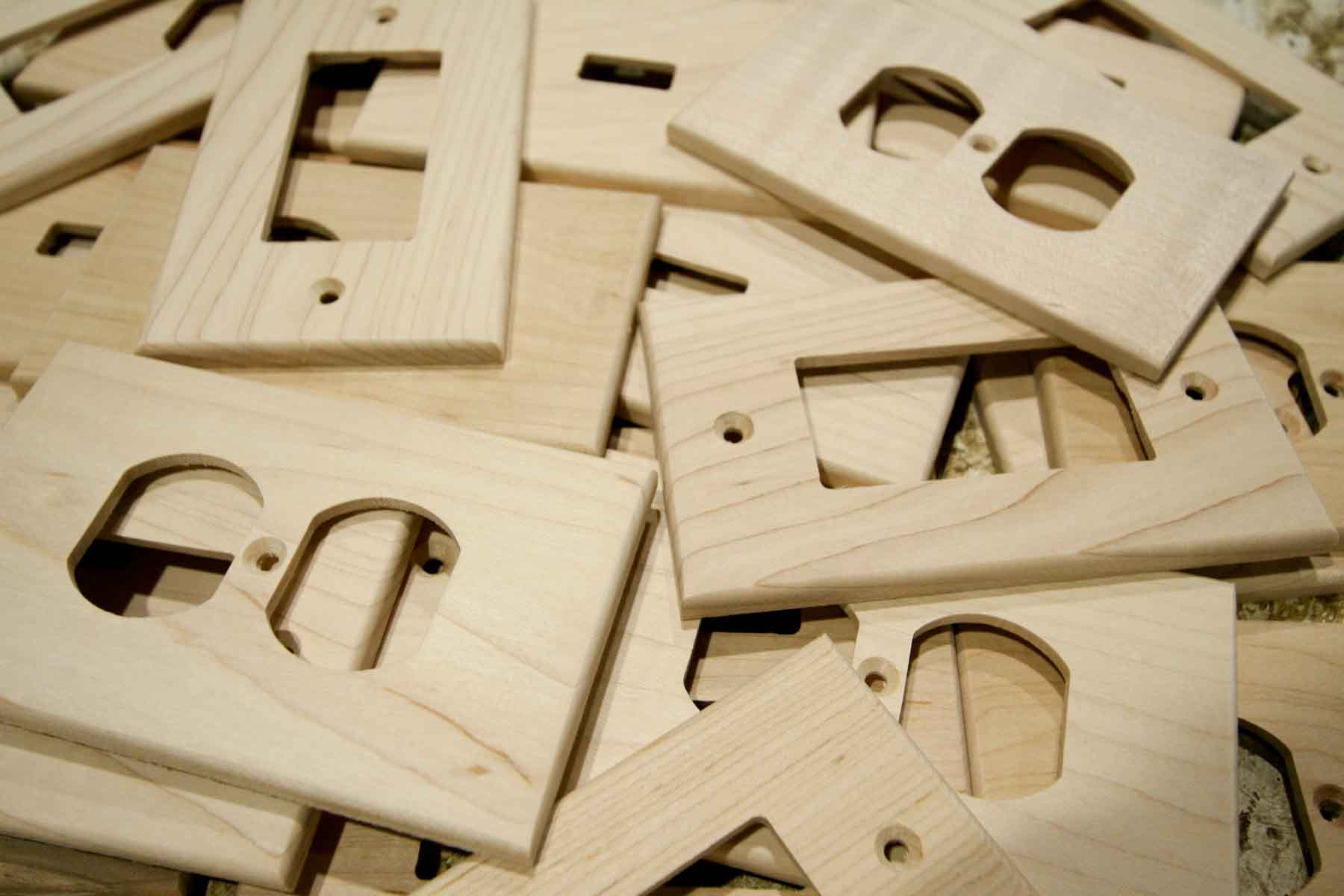 Premium Wood Outlet Covers and Wood Light Switch Covers