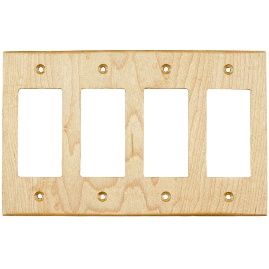 Oak Wood Wall Plate - 3 Gang Light Switch Cover - Virgin Timber Lumber