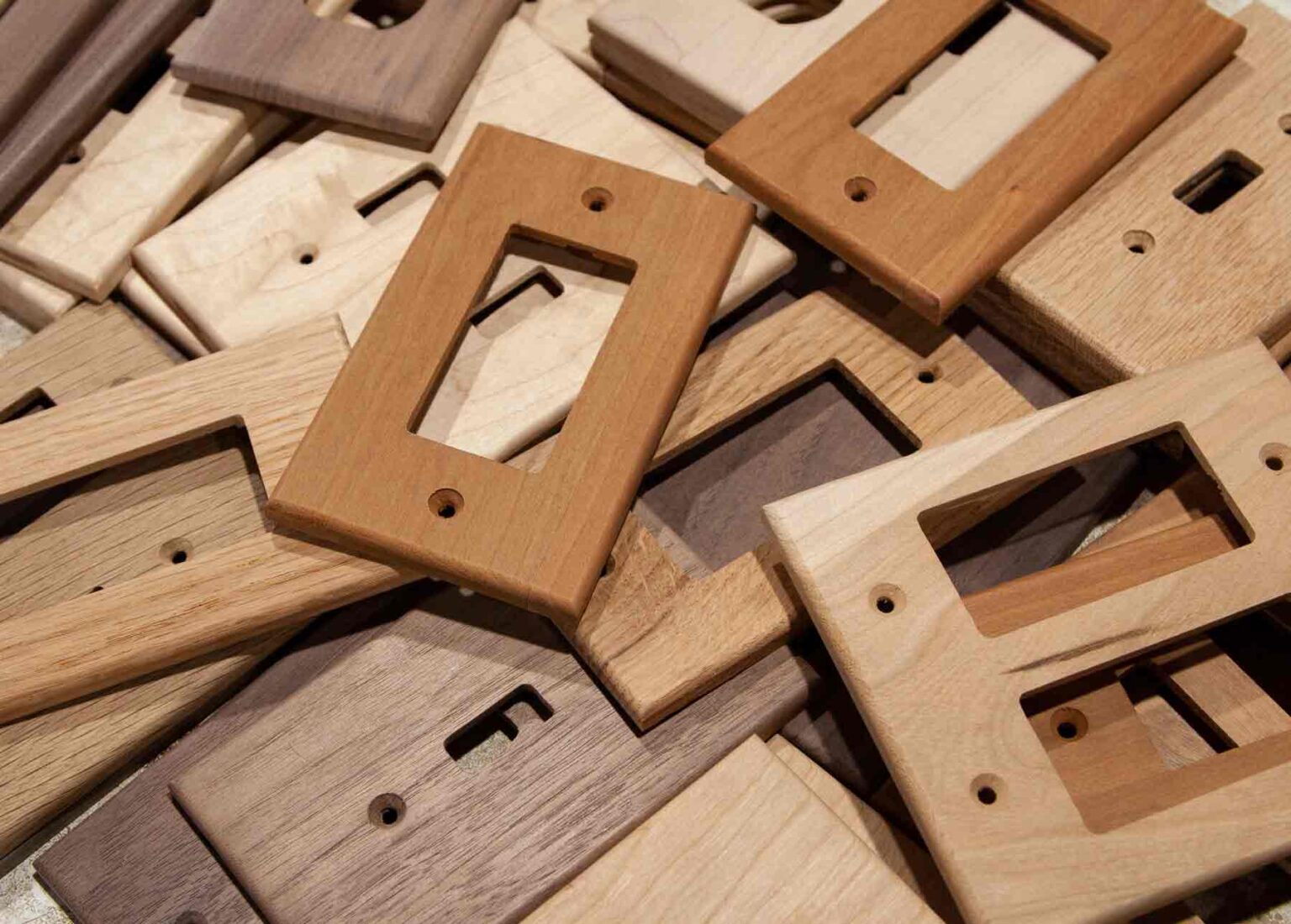 Premium Wood Outlet Covers and Wood Light Switch Covers